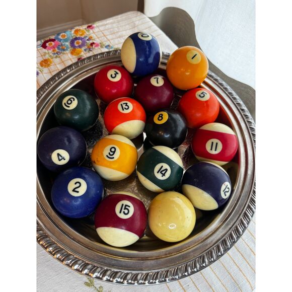 None | Games | Vintage Pool Balls Billard Balls Complete Set Great For ...